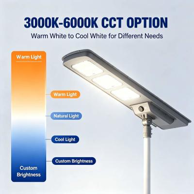 China 50W 220lm/W High Efficiency Solar Street Light IP65 Waterproof Integrated Solar Lamp for sale