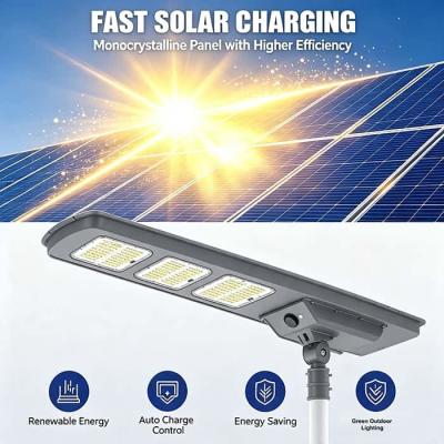 China Outdoor Solar Street Light 30W Optional Motion Sensor All In One Solar LED Light for Parking Lot for sale
