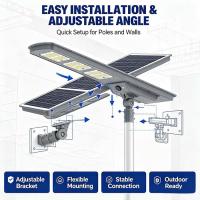 China Energy Saving All In One Solar Street Light 40W SMD5050 LED Solar Lamp No Electricity Cost for sale
