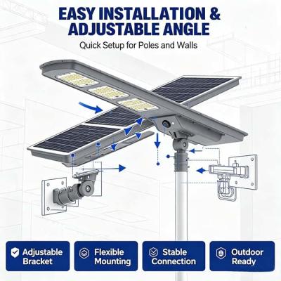 China Energy Saving All In One Solar Street Light 40W SMD5050 LED Solar Lamp No Electricity Cost for sale