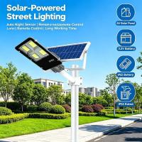 China Remote Controlled Solar Street Light Intelligent Dimming Outdoor Road Lighting for sale