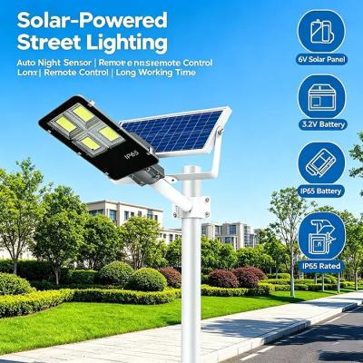 China Remote Controlled Solar Street Light Intelligent Dimming Outdoor Road Lighting for sale