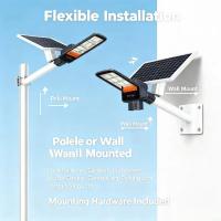 China 130lm/W Super Bright Solar Street Light 70°\*150° Wide Beam Angle for sale