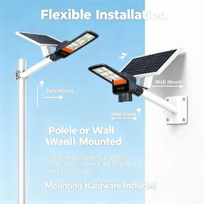 China 130lm/W Super Bright Solar Street Light 70°\*150° Wide Beam Angle for sale