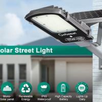 China 1600 Sq.Ft Wide Lighting Solar Street Light 30ft Human Detection Outdoor Light for sale