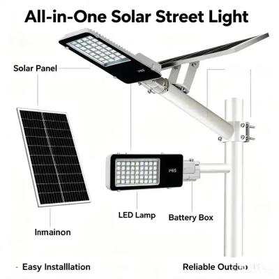 China Solar Powered Highway Street Light Dusk Till Dawn Auto Working Village Lamp for sale