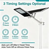 China 10AH Lithium Battery Solar Street Light 12 Hours Full Night Backyard LED Lamp for sale