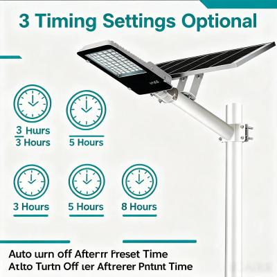 China 10AH Lithium Battery Solar Street Light 12 Hours Full Night Backyard LED Lamp for sale