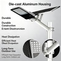 China 10AH Lithium Battery Solar Street Light 12 Hours Full Night Backyard LED Lamp for sale