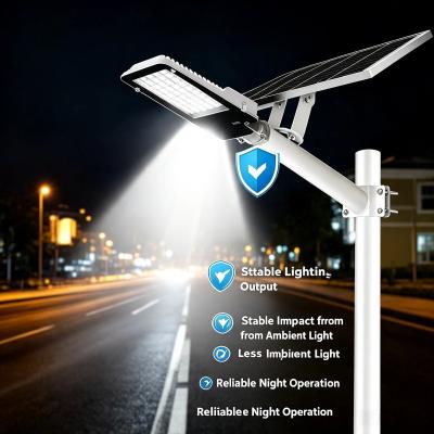 China 6000K Cool White Solar Street Light High Brightness Optical Lens Road Lamp for sale