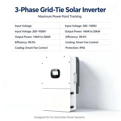 China Three Phase Hybrid Solar Inverter BSR-14K-U3P Off-Grid Grid-Tied Energy Storage Inverter for sale