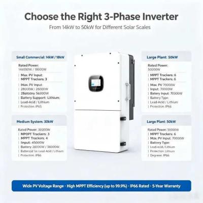 China 120/208V 60Hz 3L+N+PE Grid Connection Hybrid Solar Energy Storage Inverter for sale
