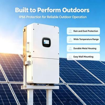China 3 MPPT Three Phase Solar Inverter Max PV Voltage 600V Off Grid Solar Power Inverter for sale