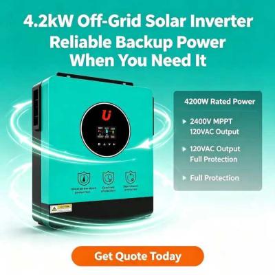 China 4200W MPPT Solar Hybrid Inverter 60-450VDC PV Input 120A Solar Charging Current for sale