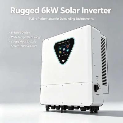 China IP65 Outdoor Waterproof 6KW Solar Hybrid Inverter Off Grid Backup Energy Supply for sale