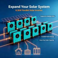 China 8200VA MPPT Solar Hybrid Inverter Dual Load Output Home Solar Backup System for sale