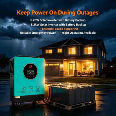 China Wide PV Voltage 90-450V 8.2KW On Off Grid Solar Inverter for Solar Panel Array for sale