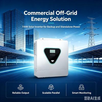 China 11KVA Off-Grid Solar Inverter PV Input 500V Max Dual AC Output Solar Hybrid Inverter for sale