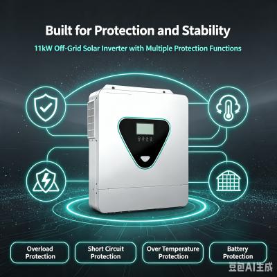 China 48V 11KW Off Grid Solar Inverter Support LiFePO4 Battery RS485 Communication Parallel Connection for sale