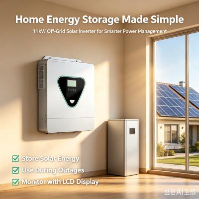 China 11KW Off Grid Solar Hybrid Inverter Dual MPPT Charger Auto 50/60Hz Frequency Adaptation for sale