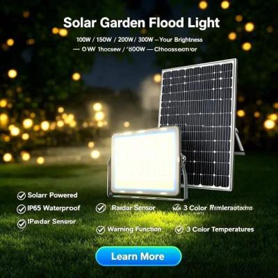 China 6500K Daylight Solar Courtyard Light IP65 Waterproof Auto Sensor Yard Walkway LED Light for sale