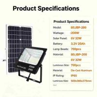 China IP65 Waterproof Solar LED Floodlight with Large Capacity Lithium Battery for sale