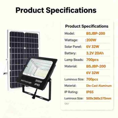 China IP65 Waterproof Solar LED Floodlight with Large Capacity Lithium Battery for sale