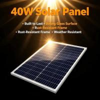 China 40‑Watt Monocrystalline PV Panel Low‑Light Performance For Outdoor Security Camera for sale