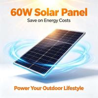 China Waterproof 60W Monocrystalline Solar Panel,‑40℃~85℃ Working Temp For Home Emergency Backup Power System for sale