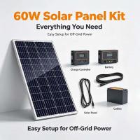 China 60W Monocrystalline PV Module Customizable Cable Length Waterproof Solar Charger For RV Caravan Boat for sale