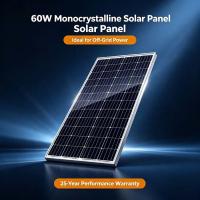 China 60‑Watt STC‑Tested Monocrystalline Solar Panel 20V Working Voltage For Deep‑Cycle 12‑Volt Batteries for sale