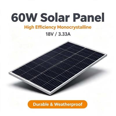 China 60W Mono Solar Panel Great Low‑Light Efficiency, Outdoor Photovoltaic Module For Home Emergency Power for sale