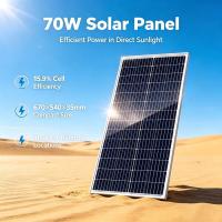 China 70W High Performance Monocrystalline PV Module, Excellent Low‑Light Output Outdoor Camping Solar Panel for sale