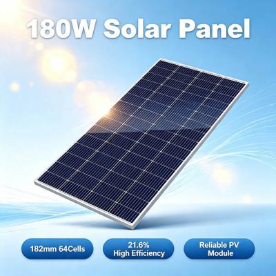 China Durable 5400Pa Wind‑Resistant 180‑190W Monocrystalline Solar Power Panel For Outdoor Use for sale