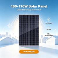 China 170W High‑Efficiency Mono Solar Panel IP67 Junction Box 12V Battery Charging For Camping for sale