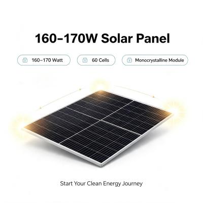 China High‑Efficiency 20.11% 170W Mono Solar Panel, 700VDC Safe PV Module For Home Energy Backup for sale
