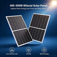 China 480‑500W N‑Type Bifacial Solar Panel, 23.16% High‑Efficiency 16BB SMBB PV Module for sale