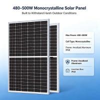 China Thickened AR‑Coated Tempered‑Glass 480‑500W Solar Power Panel For Outdoors for sale