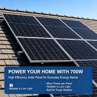 China IP68 Junction‑Box 700W Monocrystalline Solar Panel, MC4 Connector Outdoor PV Panel for sale