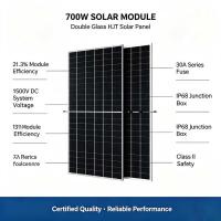 China Residential Rooftop 700W HJT PV Panel, Premium 16 Busbar Solar Cell Technology for sale