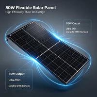 China Lightweight 50W Fold‑Up Flexible Solar Panel, Corrosion‑Resistant Solar Charger for Boats, RVs & Home Balcony for sale