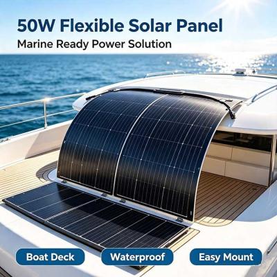 China 50W High Conversion Flexible Solar Panel, 360° Bend‑Resistant Solar Charger for Curved Surfaces & Off‑Grid Living for sale