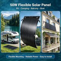 China 50W High Conversion Flexible Solar Panel, 360° Bend‑Resistant Solar Charger for Curved Surfaces & Off‑Grid Living for sale
