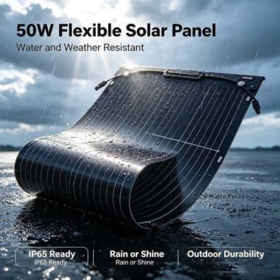 China 50W Long‑Lifespan Flexible Foldable Solar Panel, Low Power‑Attenuation Solar Module for Marine & RV Off‑Grid Use for sale