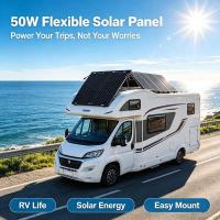 China 50W Ultra‑Light Flexible Solar Panel, Easy‑Mount Fold‑able Solar Power for RV, Boat, Camping & Balcony Energy for sale