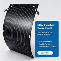 China 50W 360‑Degree Bendable Solar Panel, Foldable Carbon‑Fiber Solar Power Kit for RV, Yacht, Balcony & Camping for sale
