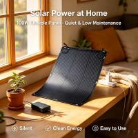 China 100W Flexible Solar Panel, 19.4V Bendable Carbon‑Fiber Solar Panel for RV Boat Yacht Off‑Grid Power for sale