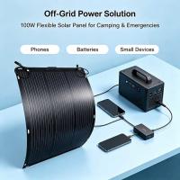 China 105W Flexible Solar Charger Panel, Waterproof IP68 Junction‑Box Solar Panel for 12V Battery Charging for sale