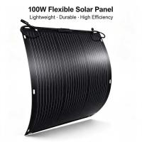 China 105W Black PET Flexible Solar Panel, High Efficiency Solar Module for Balcony, Camper & Overlanding for sale