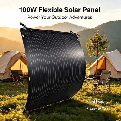 China 105W 19.4V Flexible Solar Power Panel, 360 Degree Bendable Solar Module for Curved Surfaces for sale